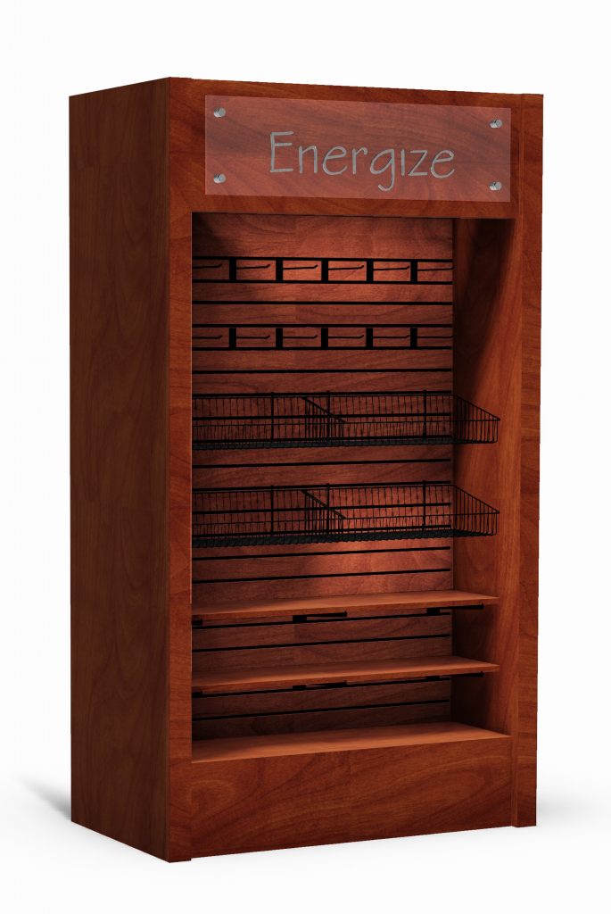 Merchandiser with Counter Top | Micro-Market Fixtures