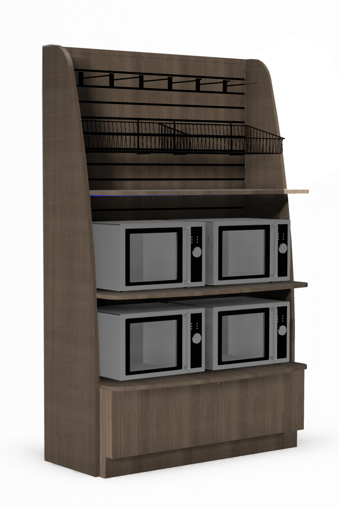 Microwave Cabinets Archives | Micro-Market Fixtures