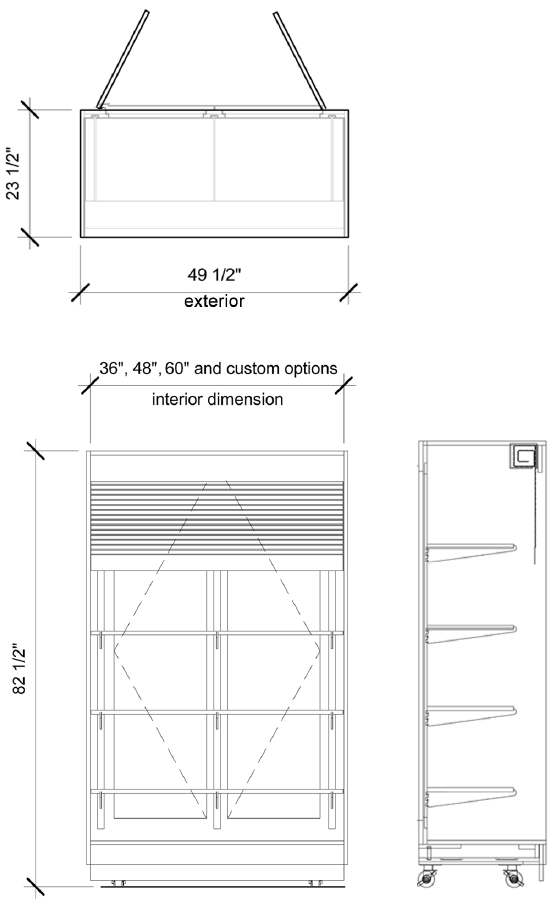 IFSM-M-RLL Free Standing Mobile Rear-Loading Locking Merchandiser ...